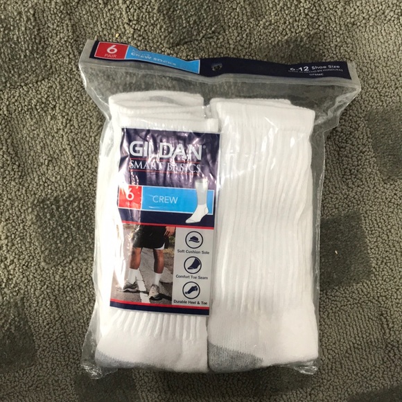 Gildan | Underwear & Socks | Mens Gildan Crew Socks6 Pair | Poshmark
